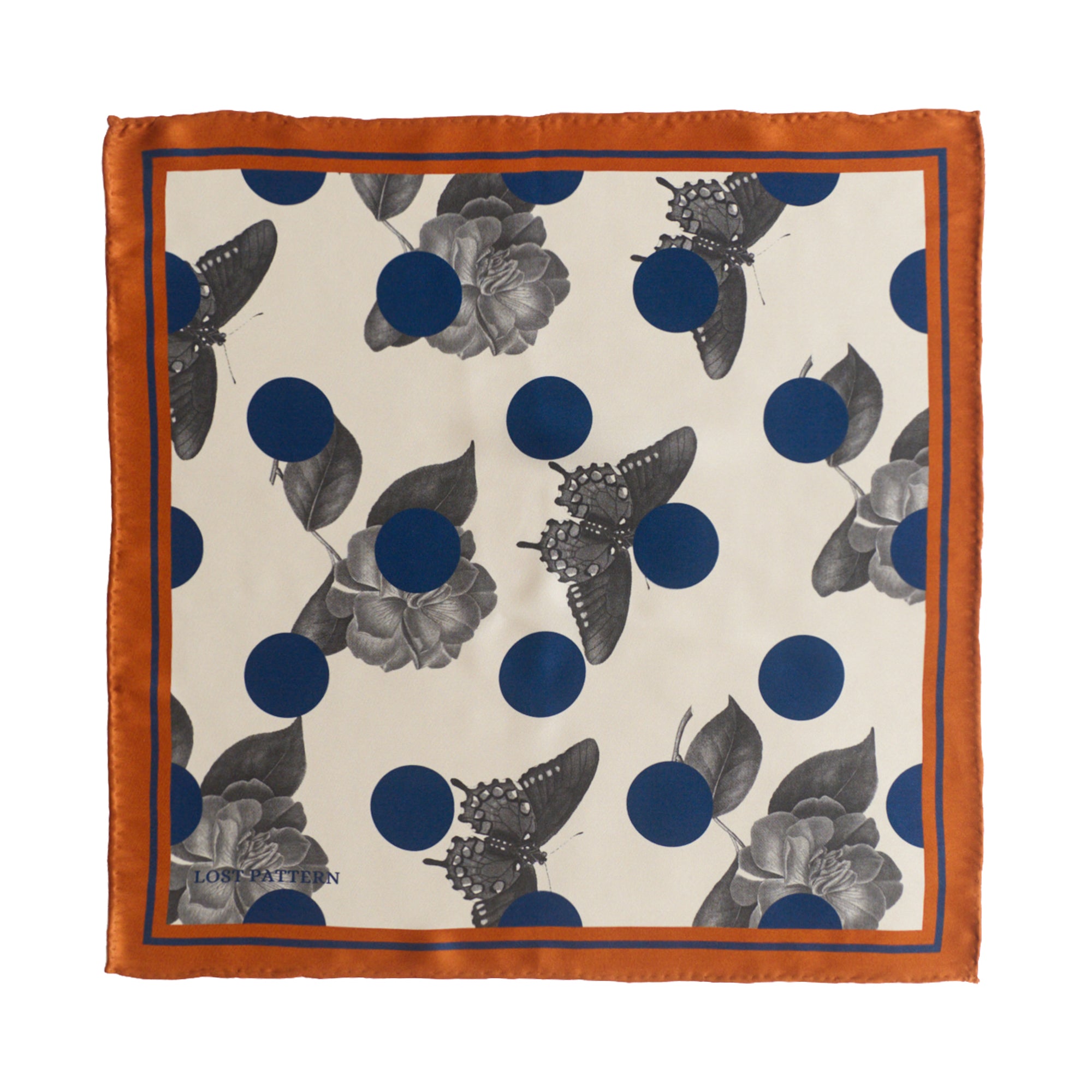 "Noir Floral" Silk Pocket Square | Men's Pocket Square for Suites