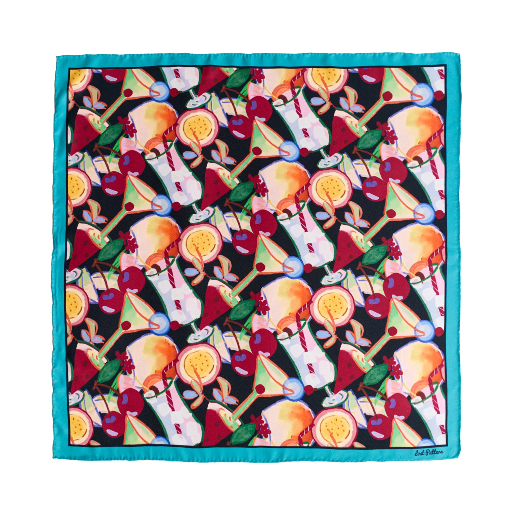 "Party Time" Silk Scarf | Bandana Scarf | Silk Head Scarf