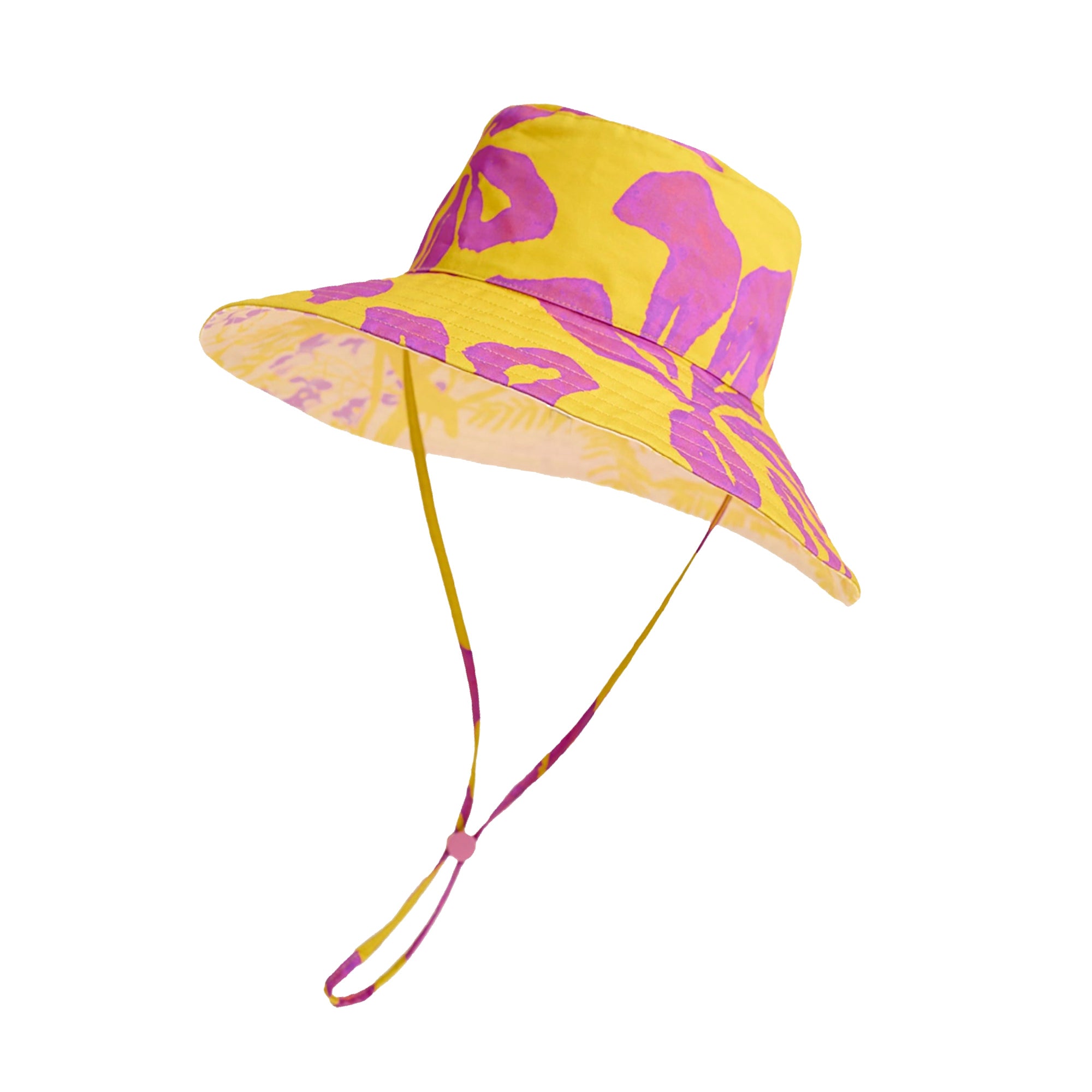 LOST PATTERN | "Tropical Bliss" Reversible Sun Hat - Golden Hour