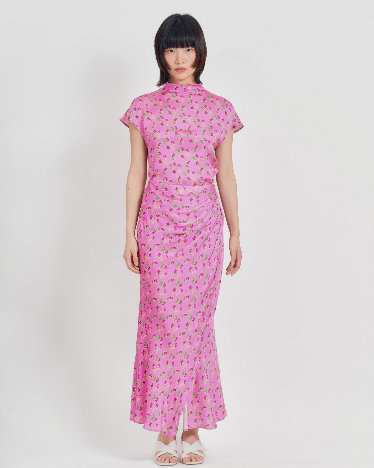 LOST PATTERN | "Beach Blossom" Satin Top