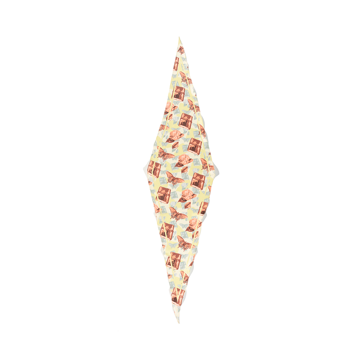 "Lady Butterfly" Silk Diamond Neckerchief Scarf | Bandana